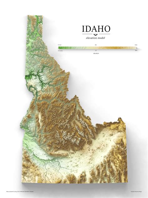 Idaho Topographic Maps Elevation
