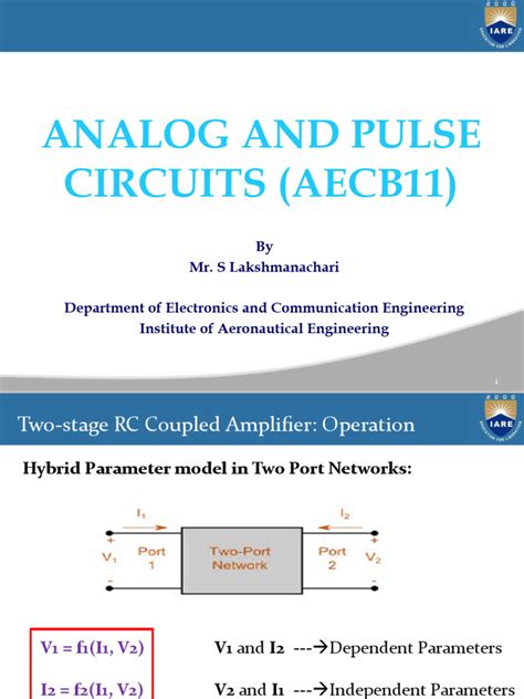 H Parameters And Single Stage Amplifier Analysis Pdf Amplifier