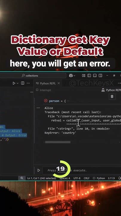 Python Dictrionary Key Value Without Error Using Get