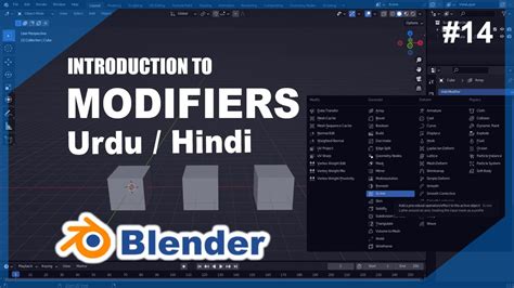 Basics Of Modifiers Urdu Hindi Blender 30 Beginner Tutorial Class 14 Youtube