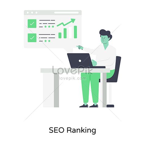 Seo 랭킹의 플랫 벡터 일러스트 무료 다운로드 Lovepik