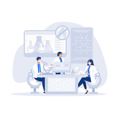 Premium Vector Professional Scientists Medical Laboratory Research