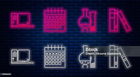 설정 라인 달력 테스트 튜브 및 플라스크 화학 실험실 테스트 키보드와 마우스와 종이 와 사무실 폴더 컴퓨터 모니터 및 문서 벽돌