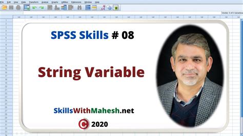 Spss Skills 08 String Variable In Spss Youtube
