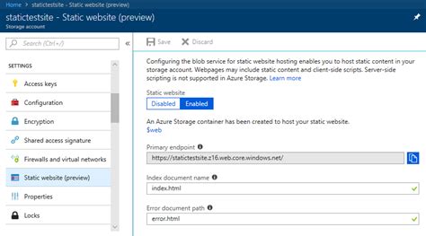 Introducing Static Website Hosting For Azure Storage