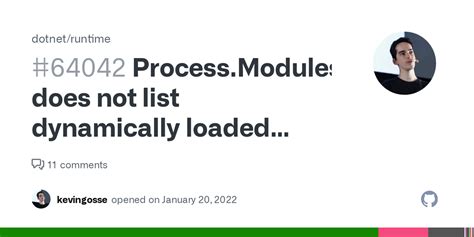 Processmodules Does Not List Dynamically Loaded Assemblies On Linux · Issue 64042 · Dotnet