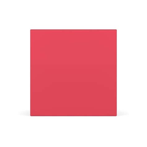 Red Squared Vertical Wall Basic Foundation Block 3d Element Decorative Design Realistic 46151753