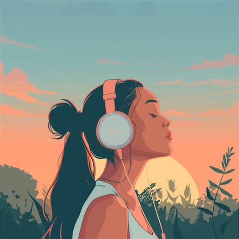Premium Vector Lofigirlillustrationyoungwoman