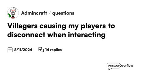 Villagers Causing My Players To Disconnect When Interacting Admincraft