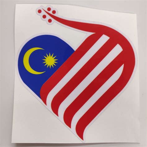 Bendera Malaysia 68th Independence Day Malaysia Prihatin Logo Sticker