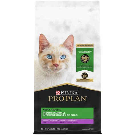 Purina Pro Plan Adult Dry Cat Food Indoor Hairball Turkey And Rice