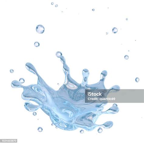 물 물방울 밝은 배경에 고립 된 스플래시 3 차원 일러스트 레이 션 3차원 형태에 대한 스톡 사진 및 기타 이미지 3차원 형태 광물질 기포 Istock