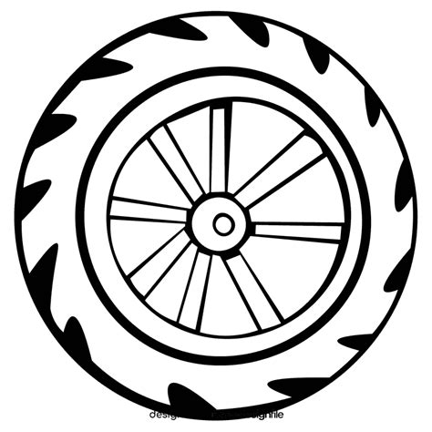 Bike Wheel Black And White Clipart Free Download