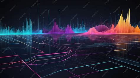 Abstract Data Flow Background With Streaming Information Colorful Waves