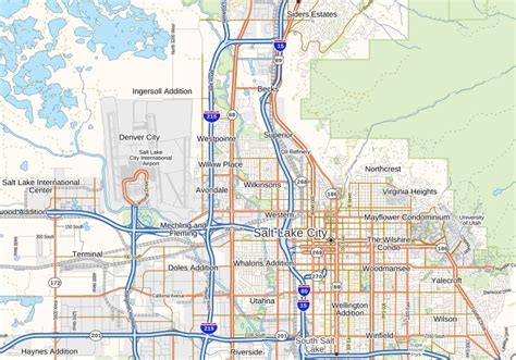 Slc Gate Map Salt Lake City Downtown Map Cape May County Map