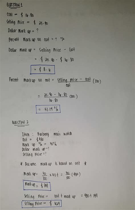 [solved] assume that markup is based on cost find the dollar markup