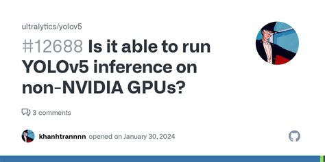Is It Able To Run Yolov5 Inference On Non Nvidia Gpus · Issue 12688