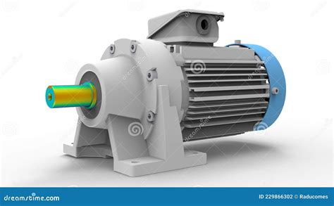 3d Rendering Electric Motor Shaft Finite Element Analysis Stock 3d Rendering Electric Motor Shaft Finite Element Analysis Stock