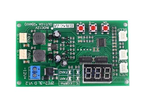 DC 12V 2Bit PWM 3 Wire Fan Temperature Controller 2A Speed Governor For PC Fan Alarm