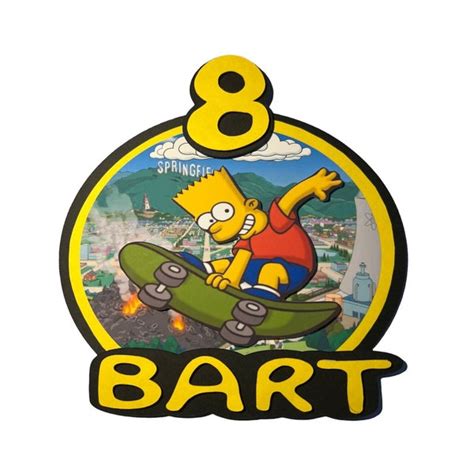 Bart Simpson Birthday Cake Topper Etsy