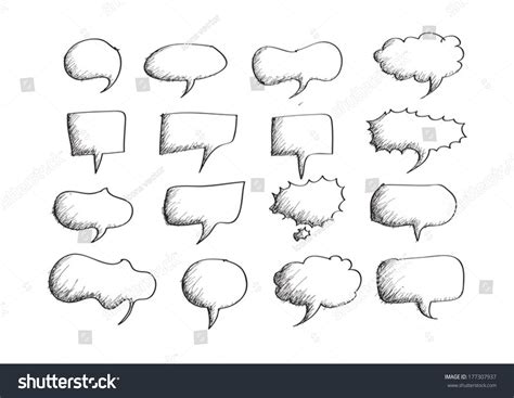 Speech Bubble Sketch Hand Drawn Stock Vector Royalty Free Shutterstock