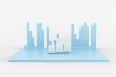 3d rendering graph chart background business graph stock illustration