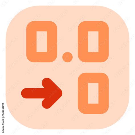 Editable Reduce Decimal Place Vector Icon Part Of A Big Icon Set