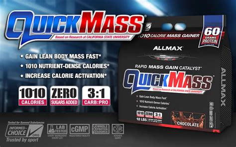 Allmax Quick Mass 12lbs 55kg Sữa Tăng Cân Tăng Cơ