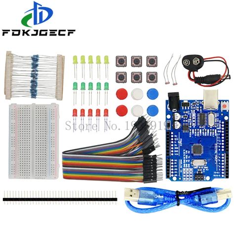 Starter Kit Para Arduino Mini Breadboard Led Jumper Fio Bot O Compat