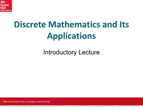 Discrete Mathematics An Introductory Lecture