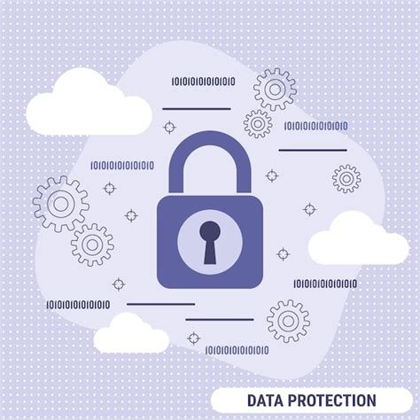 Premium Vector Data Protection Flat Design Style Vector Concept
