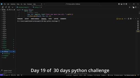 Arunmozhi Varman On Linkedin Day 19 Of 30 Of Python Ml Ai Challenge Made A Tic Tac Toe Game
