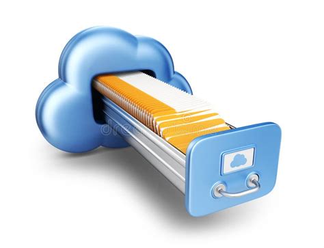 Data Storage Cloud Computing Concept 3d Icon Isolated Stock Illustration Illustration Of