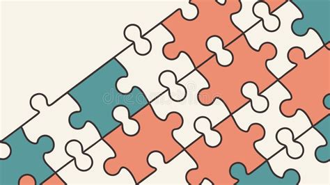 Interlocking Jigsaw Puzzle Pieces Solution And Teamwork Vector Design Generative Ai Stock