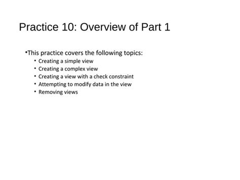 creating other schema objects ppt