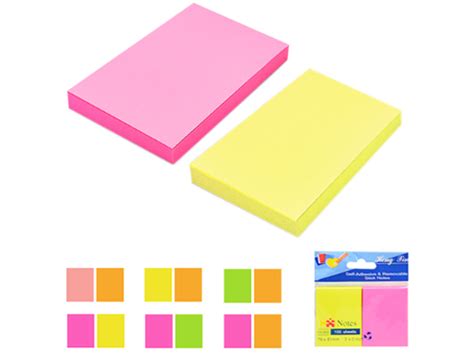 Купити Папір для нотаток з клейким шаром неон Hx B02 76х38 мм 100 аркушів 2в1 St00227 недорого