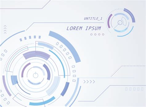 Circular Digital GUI Concept Template Simple Pattern Design Template Vector Art At