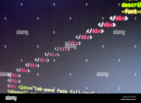 Html Code Computer Programming Source Code Abstract Screen Of Web Developer Digital