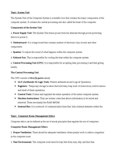 computer system unit pdf central processing unit internet