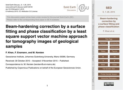Pdf Beam Hardening Correction By A Surface Fitting And Phase