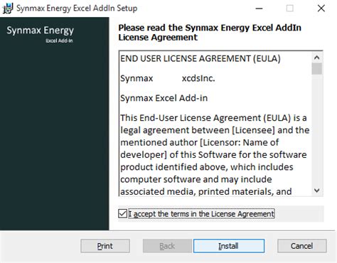 Installation SynMax Excel Add In Documentation Installation SynMax Excel Add In Documentation