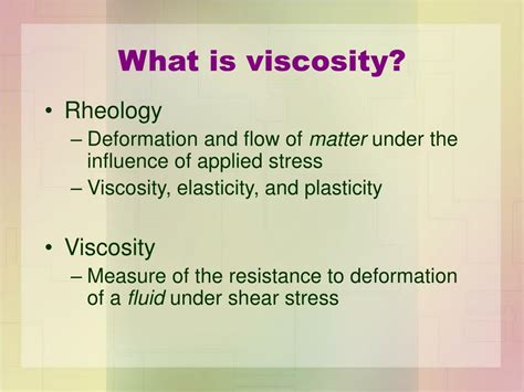 PPT Viscosity PowerPoint Presentation Free Download ID