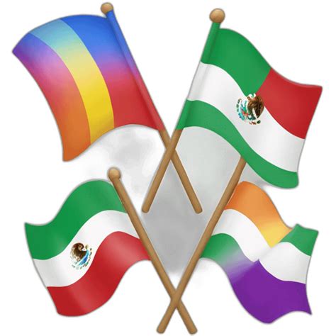 Lgbt Flag And Mexican Flag Emoji Ai Emoji Generator