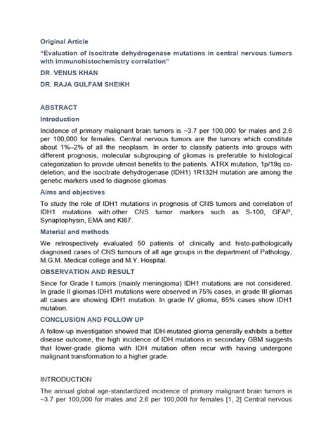 Paper Abstract Pdf Glioma Biomarker