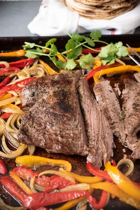 One Pan Oven Fajitas Beef Chicken And Shrimp
