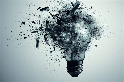 Light Bulb Exploding With Ideas Coming Out From Inside Stock Photo Image Of Innovation Light