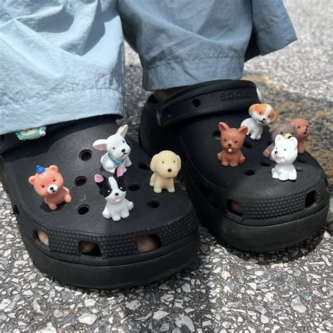 [🚀당일출고💗] 9pcs 댕댕이🐶 지비츠 세트 신발 꾸미기 슬리퍼 인싸 친구선물 에이블리