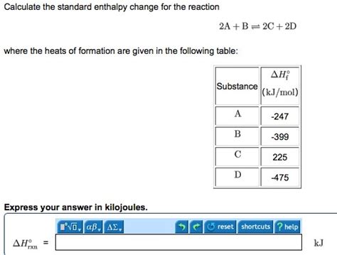 Solved Calculate The Standard Enthalpy Change For The Chegg Com