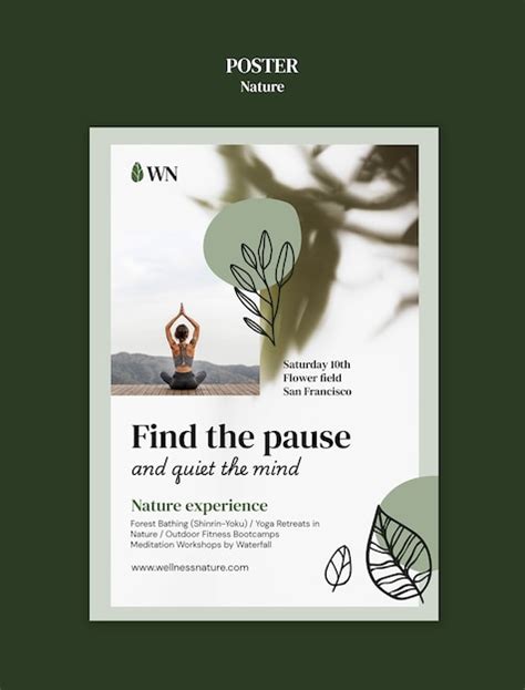 자연 포스터 템플릿 디자인 무료 Psd 파일