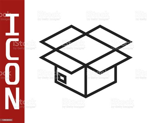 흰색 배경에 격리 된 검은 줄 판지 상자 아이콘 상자 포장 소포 표지판 배송 및 포장 벡터 일러스트레이션 0명에 대한 스톡 벡터 아트 및 기타 이미지 Istock